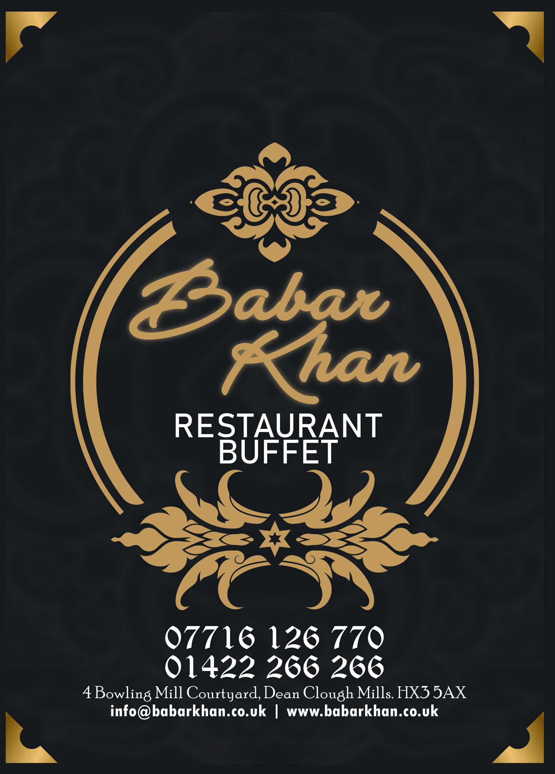 Our Menu – Babar Khan Restaurant