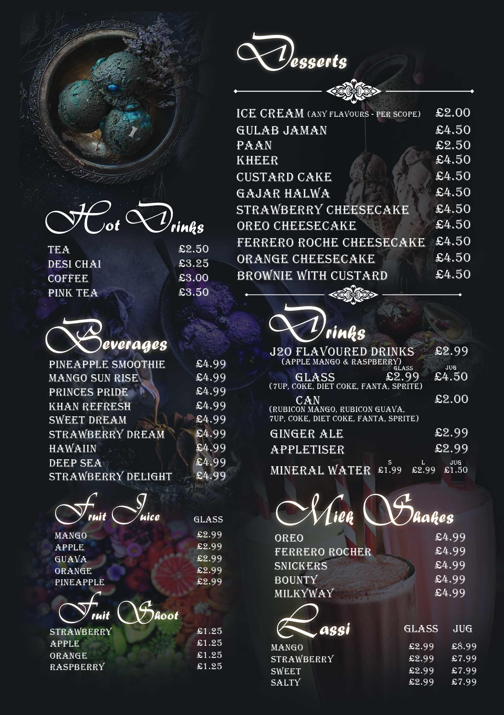 Our Menu – Babar Khan Restaurant